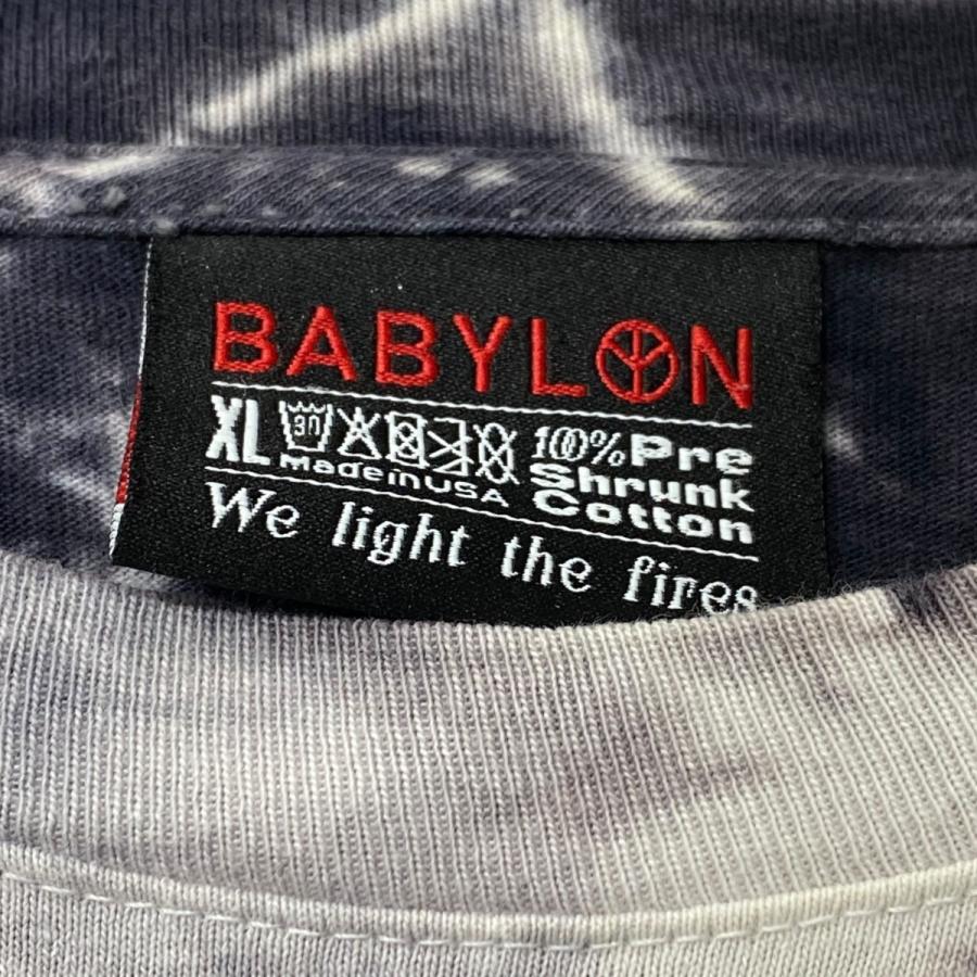 BABYLONE（バビロン） バビロンエルエー BABYLON LA プリントタイダイロンT グレー サイズ：XL : カインドオルYahoo!店 - 通販 - Yahoo!ショッピング