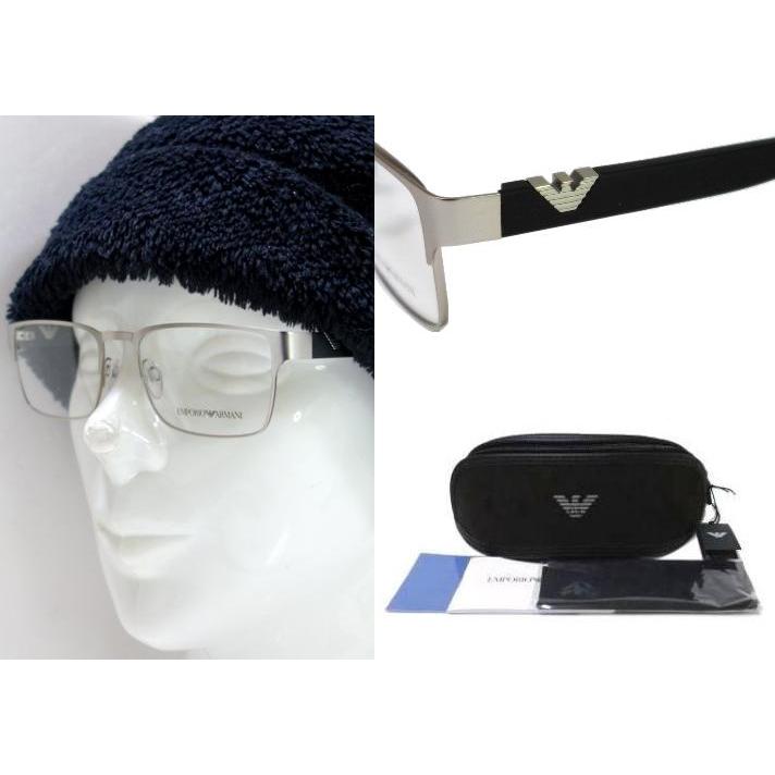 EMPORIO ARMANI 【EMPORIO ARMANI】エンポリオ アルマーニ メガネフレーム EA1027 3045 マットシルバー ...