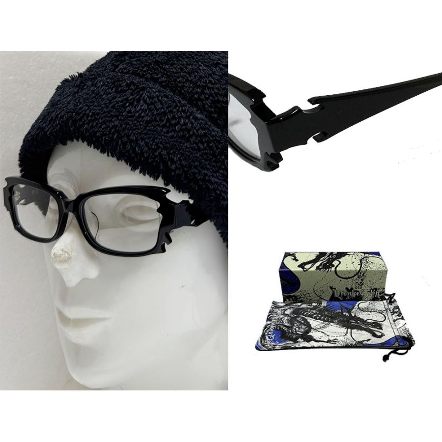 【Monkey Flip】 モンキーフリップ メガネフレーム 龍花 りゅうか C1 ブラック : キングラス - 通販 - Yahoo!ショッピング