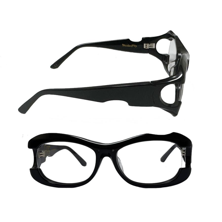 【Monkey Flip】 モンキーフリップ メガネフレーム 25th Anniversary 破 C1 ブラック : mmf124 : キングラス - 通販 - Yahoo!ショッピング