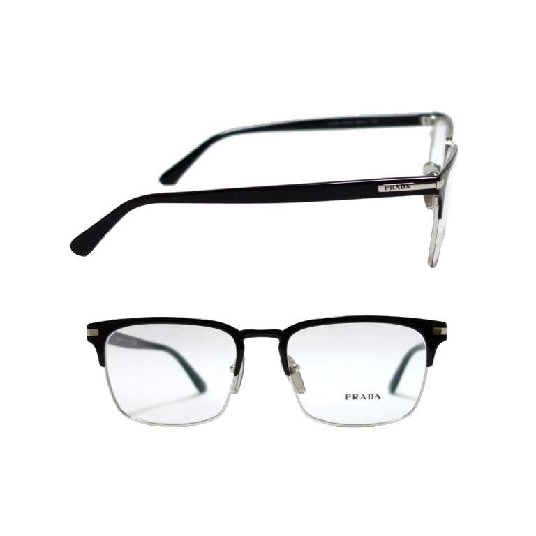 PRADA 【PRADA】 プラダ メガネフレーム PR58ZV 1AB-1O1 ブラック・シルバー 国内正規品 : キングラス - 通販 - Yahoo!ショッピング
