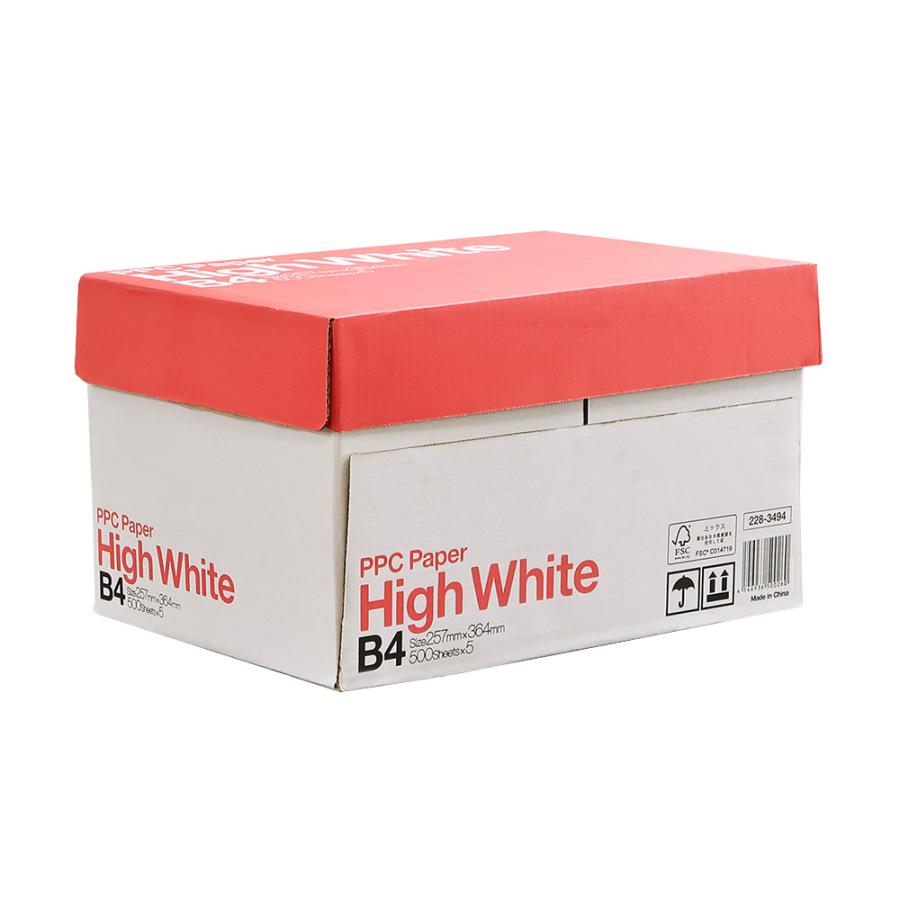 大塚商会 （法人限定）（送料無料）PPC Paper HighWhite（ハイホワイト）68g/m2 白色度93％ FSC認証 B4 500枚×5冊 2,500枚 : きんぐる - 通販 ...