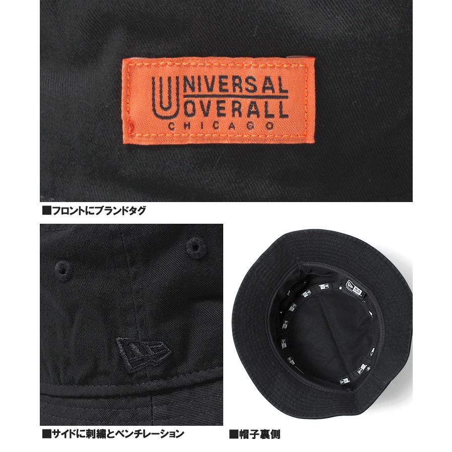 UNIVERSAL OVERALL 【メール便で送料無料】 UNIVERSALOVERALL(ユニバーサルオーバーオール) NEWERA(ニューエラ) Wネーム バケットハット メンズ ロゴ ...
