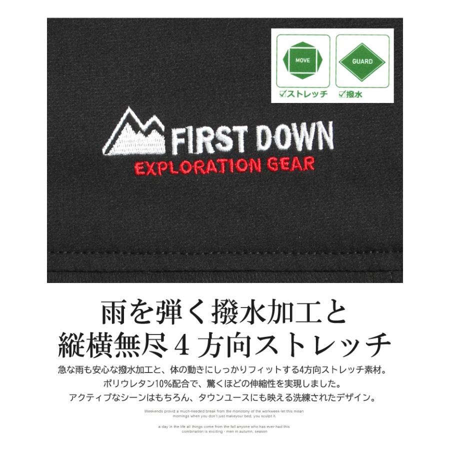 FIRST DOWN 送料無料 DOWN(ファーストダウン) セットアップ メンズ 大きいサイズ ストレッチ 撥水加工 半袖シャツ ショートパンツ 上下 ショーツ 伸縮 : KINGMAN ...