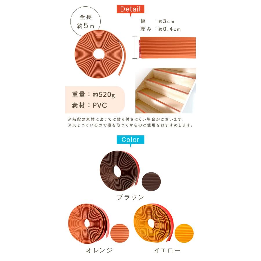 階段すべり止めシート 転倒防止 幅3cm 5m スリップ 室内 強力 貼るだけ 落下 安全対策 マット 粘着テープ ハサミで切れる セーフティ用品 DIY フローリング : キングmitas ...
