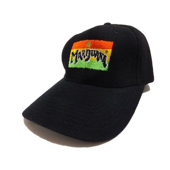 REGGAE BRAND(レゲエブランド) MARIJUANA CAP キャップ/BLACK RASTA : レゲエ雑貨専門店KINGSTON ...