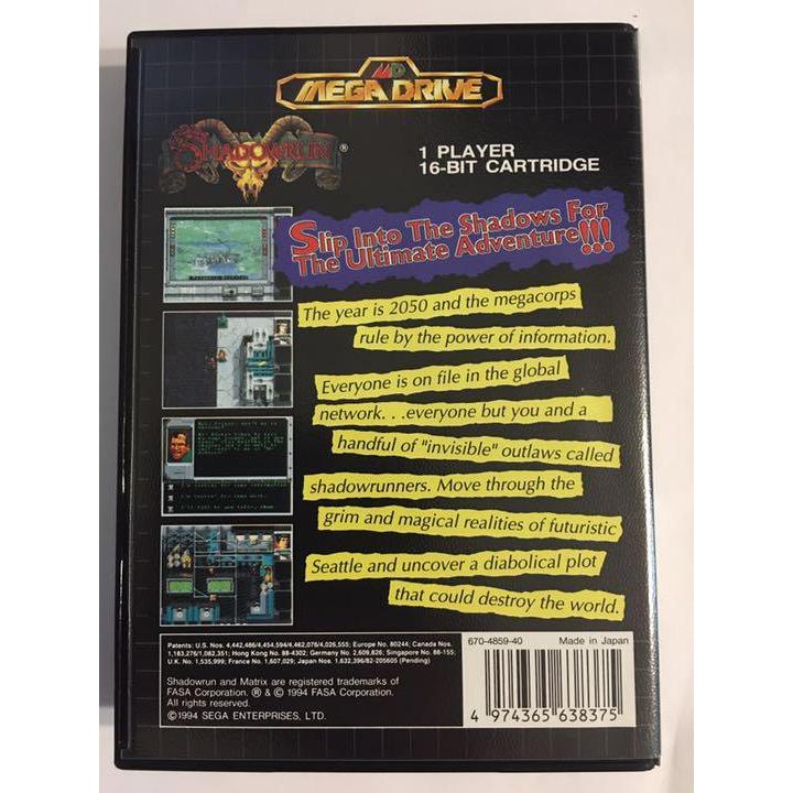 SHADOWRUN（シャドウラン）【新品未使用・MDアジア版】 : kinjoinfoヤフー店 - 通販 - Yahoo!ショッピング