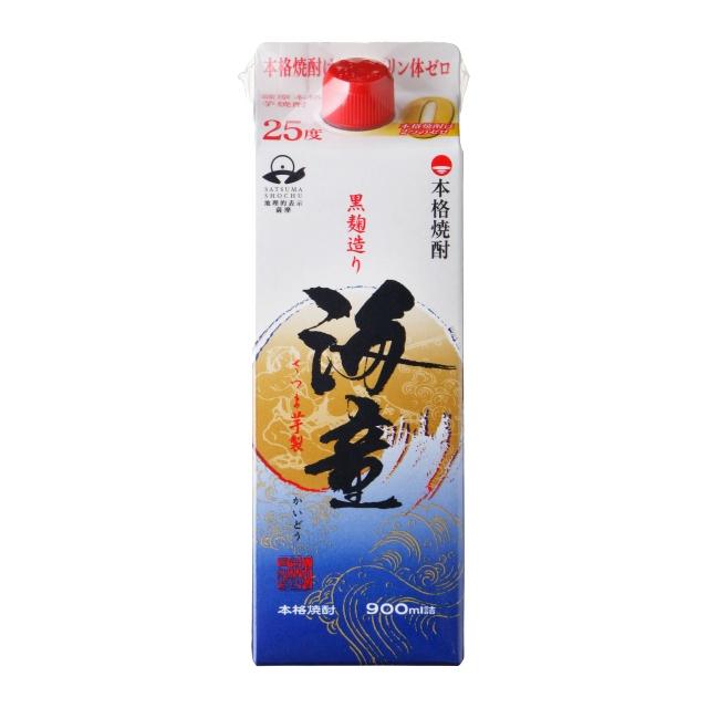 海童(かいどう) 黒麹 スリムパック 25度 900ml 芋焼酎 濱田酒造 鹿児島 : オーリックヤフー店 - 通販 - Yahoo!ショッピング