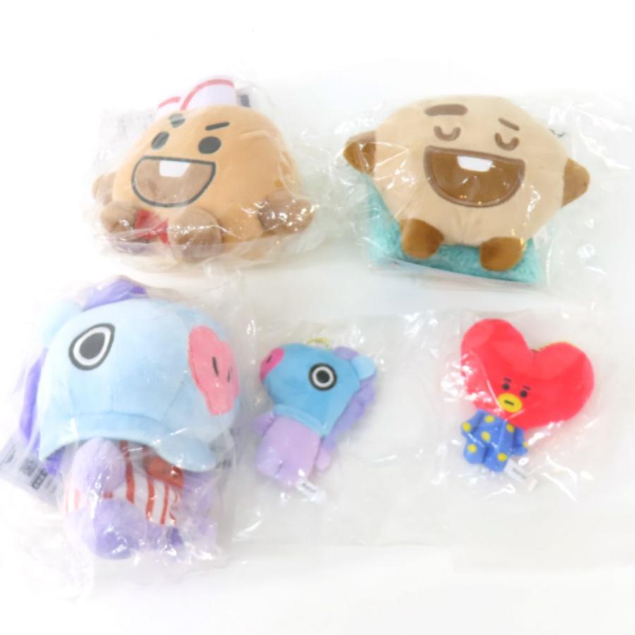 BTS Tiny TAN BT21 グッズ まとめ ぬいぐるみ タオル 缶バッジ キーホルダー プレート など ※現状品(未開封あり) : お ...