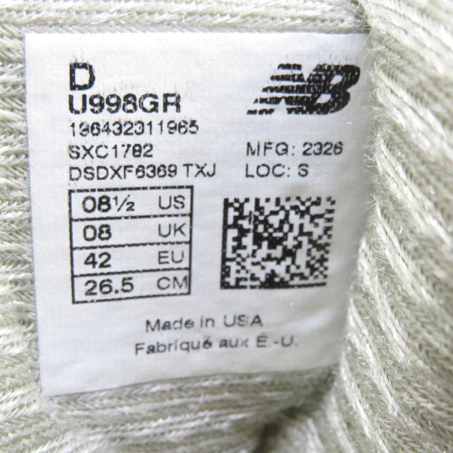 【未使用】New Balance ニューバランス U998GR スニーカー US8.5/26.5cm 箱有 : お宝ストア - 通販 - Yahoo!ショッピング