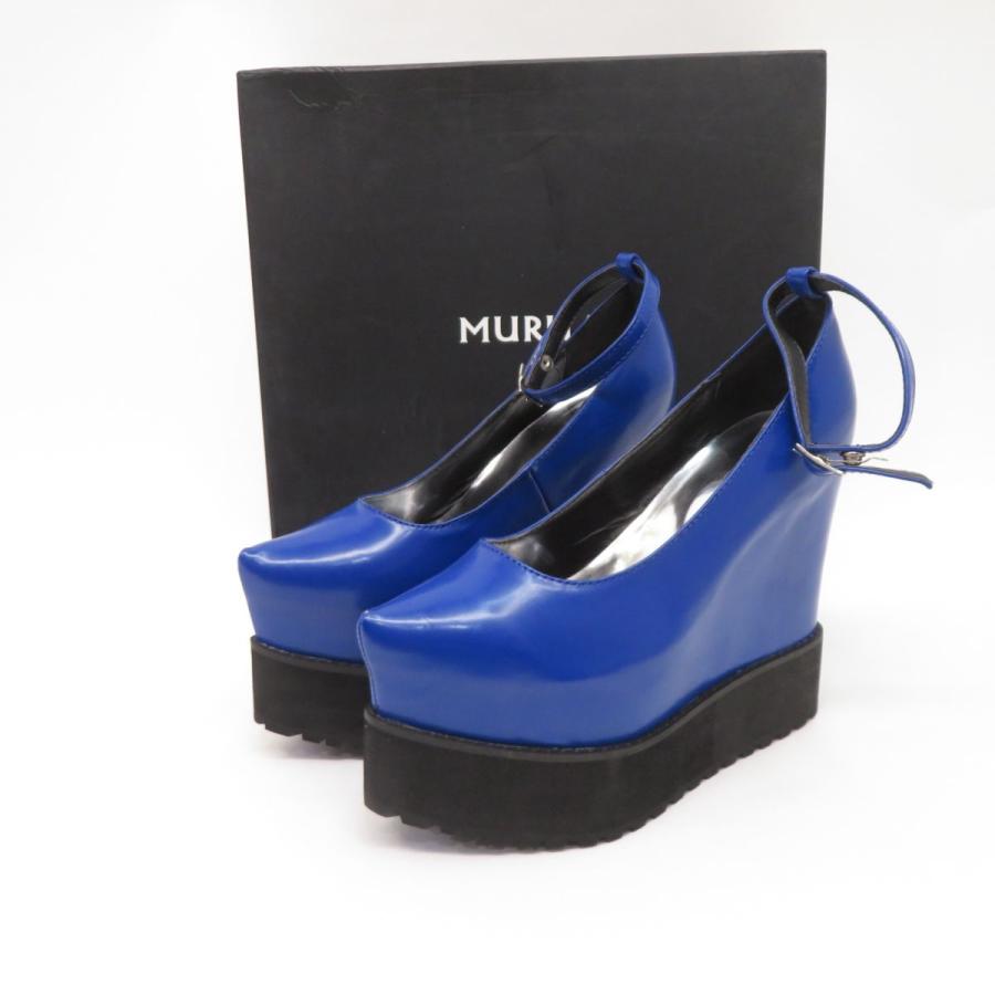 MURUA ムルーア タンクソールパンプス 厚底 36/23.5cm ブルー 箱有 ※中古 : お宝ストア - 通販 - Yahoo!ショッピング