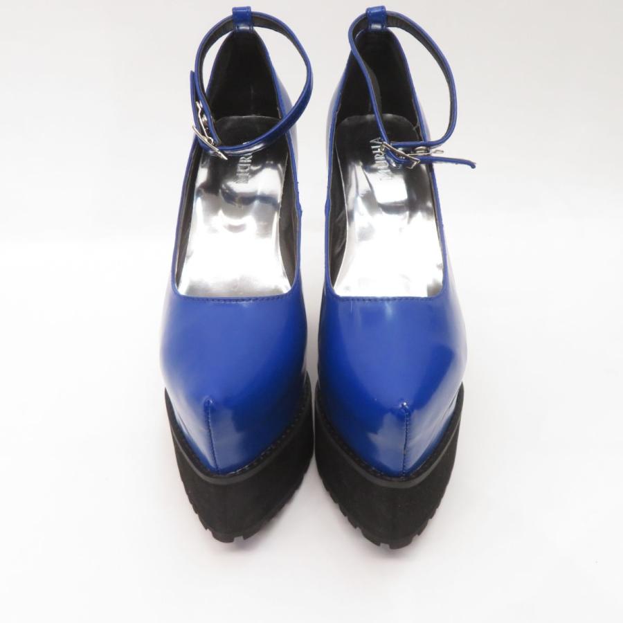 MURUA ムルーア タンクソールパンプス 厚底 36/23.5cm ブルー 箱有 ※中古 : お宝ストア - 通販 - Yahoo!ショッピング