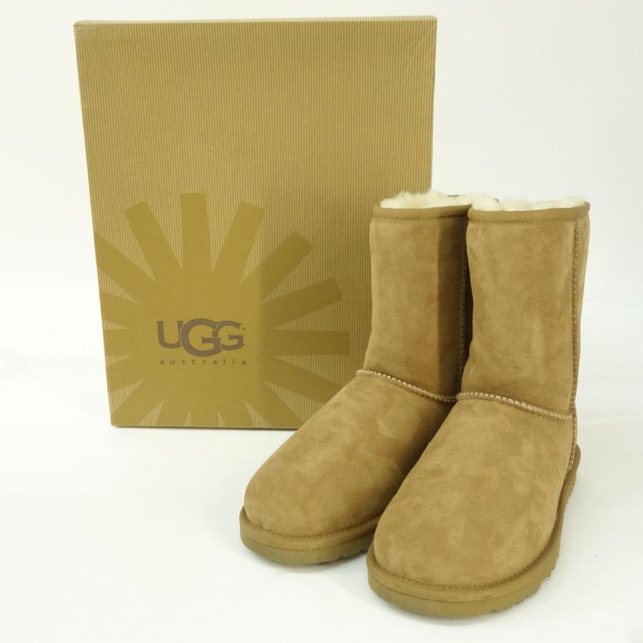 UGG アグ W CLASSIC SHORT クラシックショート シープスキンブーツ 5825 チェスナット US6 23cm レディース 箱有 ※中古 : お宝ストア - 通販 ...