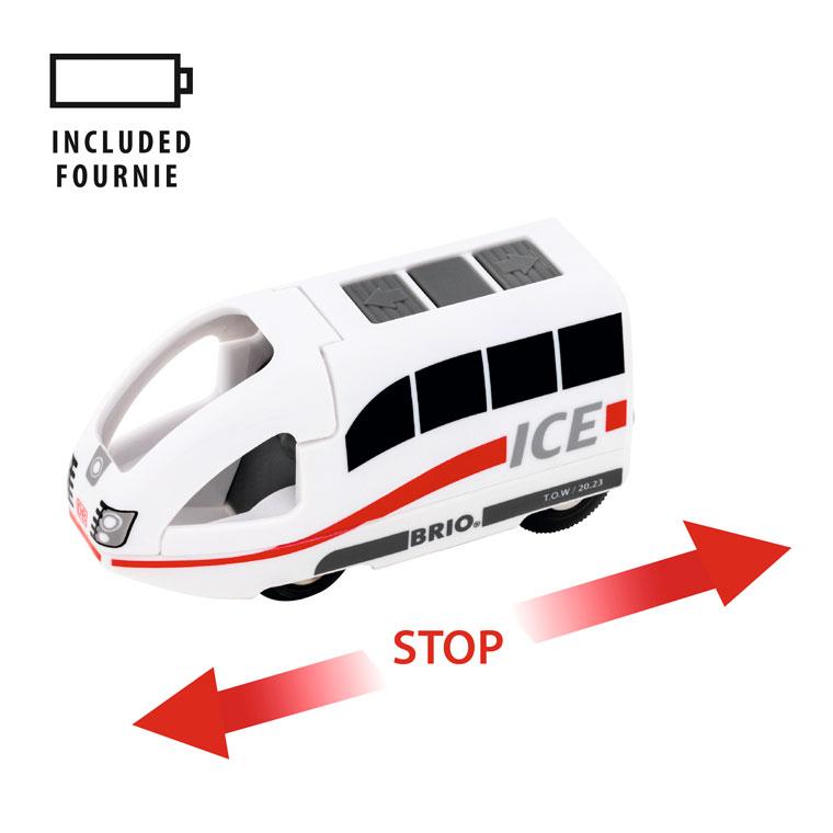 BRIO ブリオ 世界の鉄道シリーズ USB充電式ICEトレイン 木製レール 知育玩具 ごっこ遊び レールトイ おうち時間 子供 入園 : 木 ...
