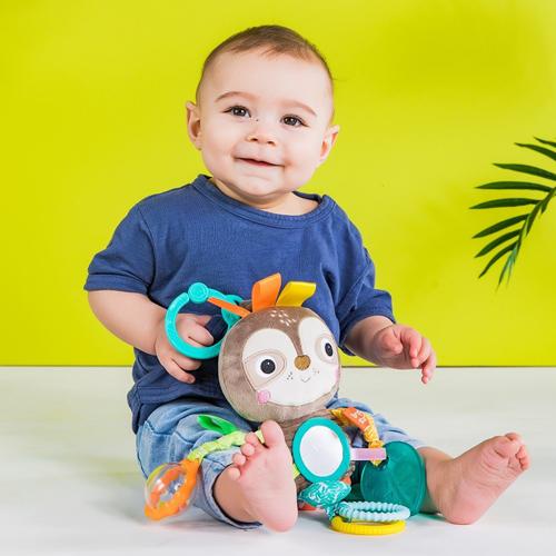 メール便OK KidsII ブライトスターツ プレイフル・パルズ（サイ） 赤ちゃん 歯固め ガラガラ 出産祝い 0歳 おもちゃ 知育玩具 入園 ...