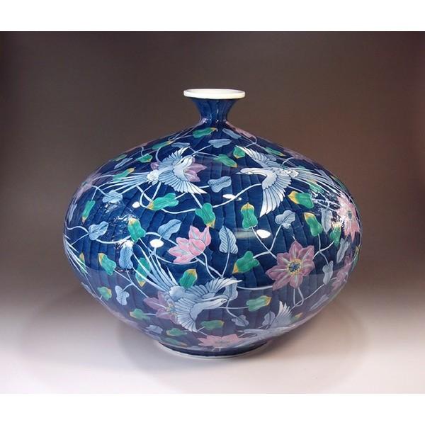 有田焼 色鍋島様式鉄線花鳳凰絵花瓶｜陶芸作家 藤井錦彩 作 : 有田焼 藤井錦彩窯 - 通販 - Yahoo!ショッピング