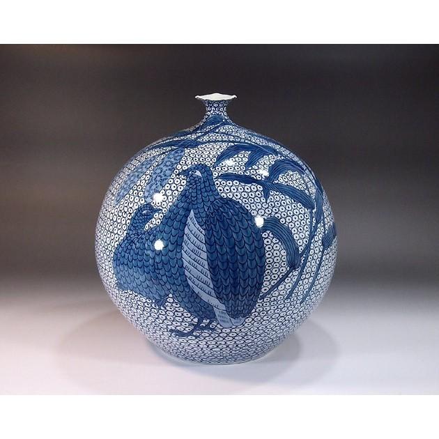 有田焼 染付鶉絵花瓶｜陶芸作家 藤井錦彩 作 : 有田焼 藤井錦彩窯 - 通販 - Yahoo!ショッピング