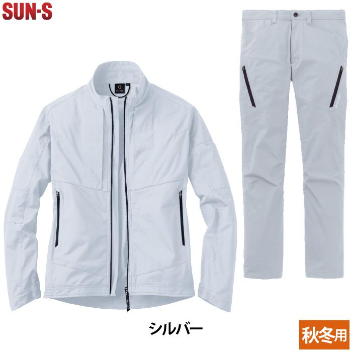 サンエス 作業服 上下セット SPT22111 長袖ブルゾンS-4L と SPT22115