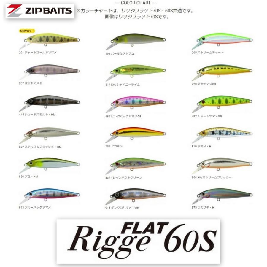 ZIP BAITS リッジ フラット60S ZIPBAITS ジップベイツ ミノー トラウト : 金太郎釣具Yahoo!店 - 通販 - Yahoo!ショッピング