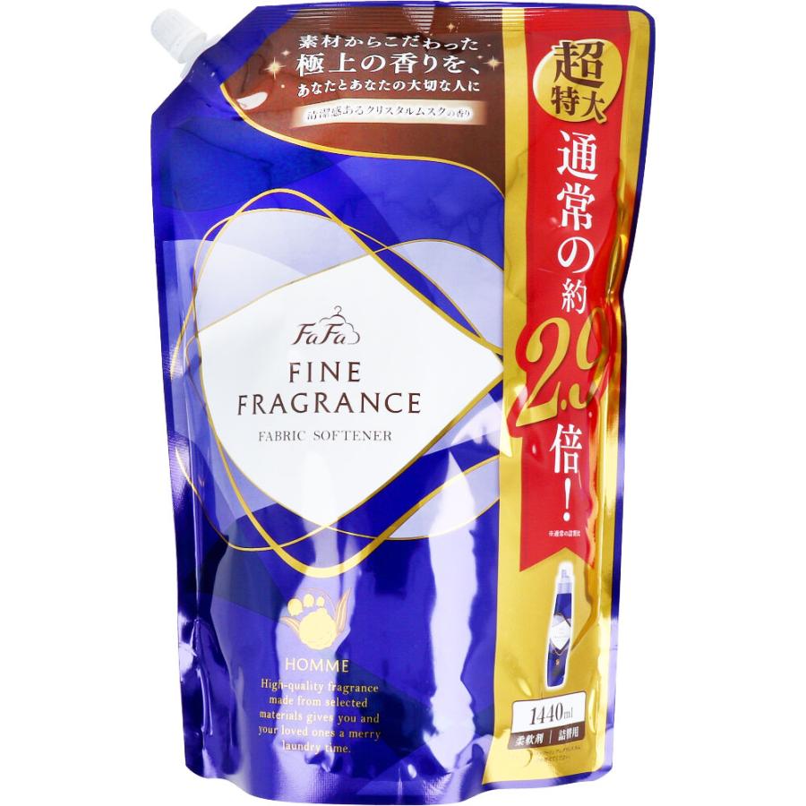 FaFa FINE FRAGRANCE ファーファ ファインフレグランス オム クリスタルムスクの香り 柔軟剤 詰め替え 1400mL : 金太郎SHOP - 通販 - Yahoo!ショッピング