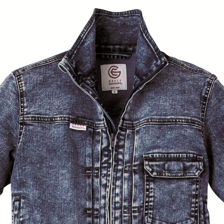 つなぎ 半袖 レディース 作業服 女性用 ヒップオープン 送料無料 ストレッチ素材 ツナギ GE-655 GE-656 作業着 酪農 インディゴ デニム ジーンズ : 作業服・作業用品の金時屋 ...