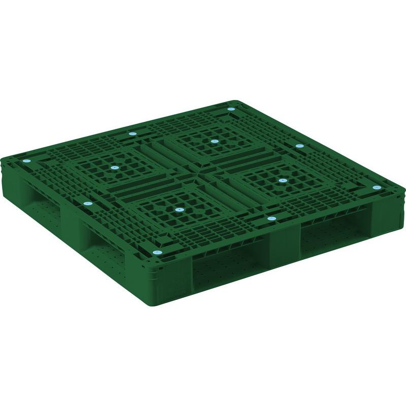 三甲 サンコー プラスチックパレット 4方差し片面使用型 D4-1111-2 グリーン ハンドリフト対応 樹脂パレット : 金象本舗ヤフー店 - 通販 - Yahoo!ショッピング