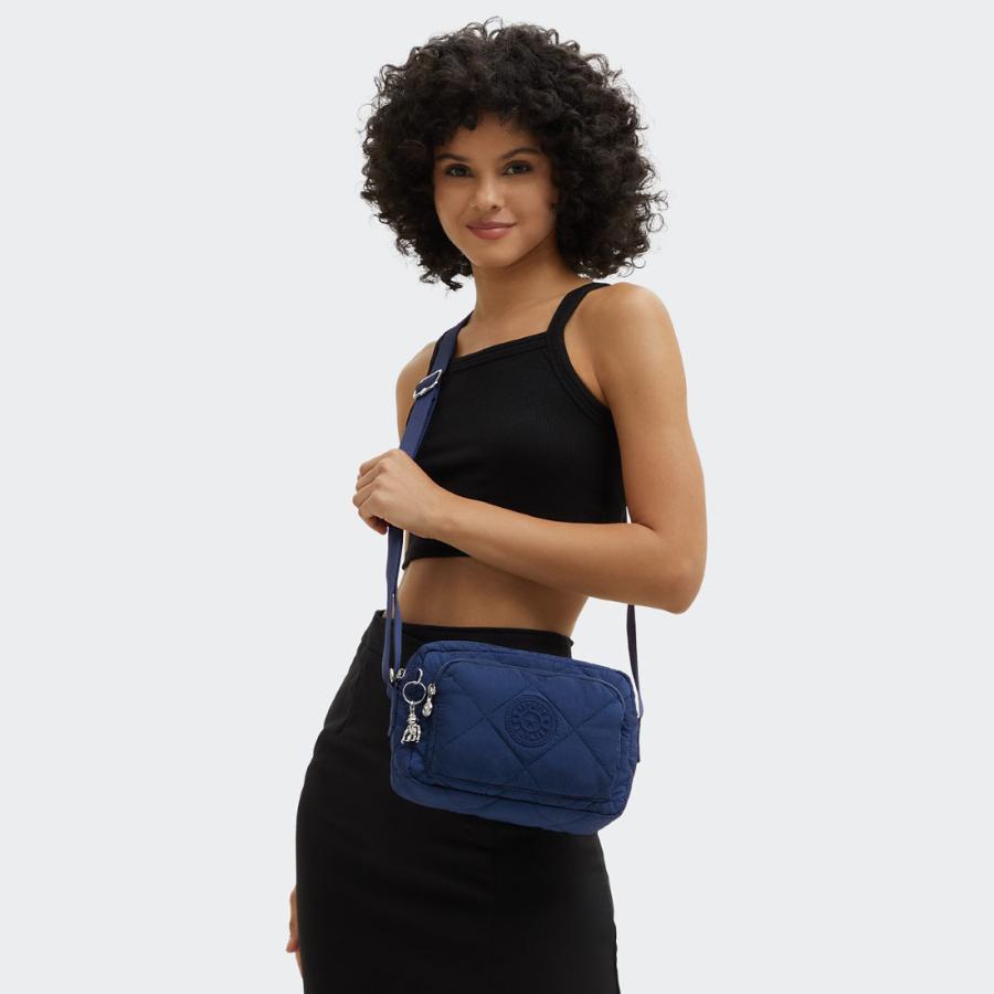 kipling キプリング 公式 ショルダーバッグ ABANU M ZIP(Airy Blue Ql) アバヌエムジップ(エアリーブルーキルト) KI344093U キルトコレクション ...