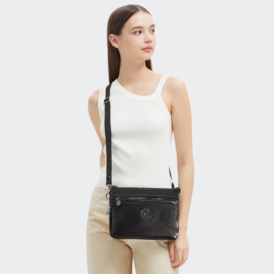 kipling キプリング 公式 ショルダーバッグ RIRI L ZIP(Jet Black Glam) リリエルジップ(ジェットブラック ...