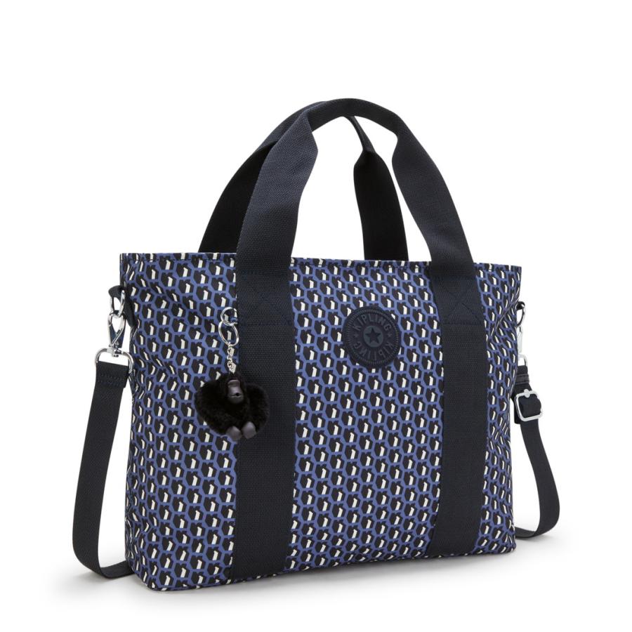 kipling キプリング 公式 トートバッグ MINTA L(3D K Blue) ミンタエル(3D ブルー) KI53794JS 期間限定価格 2025/8/31 まで : 公式 ...