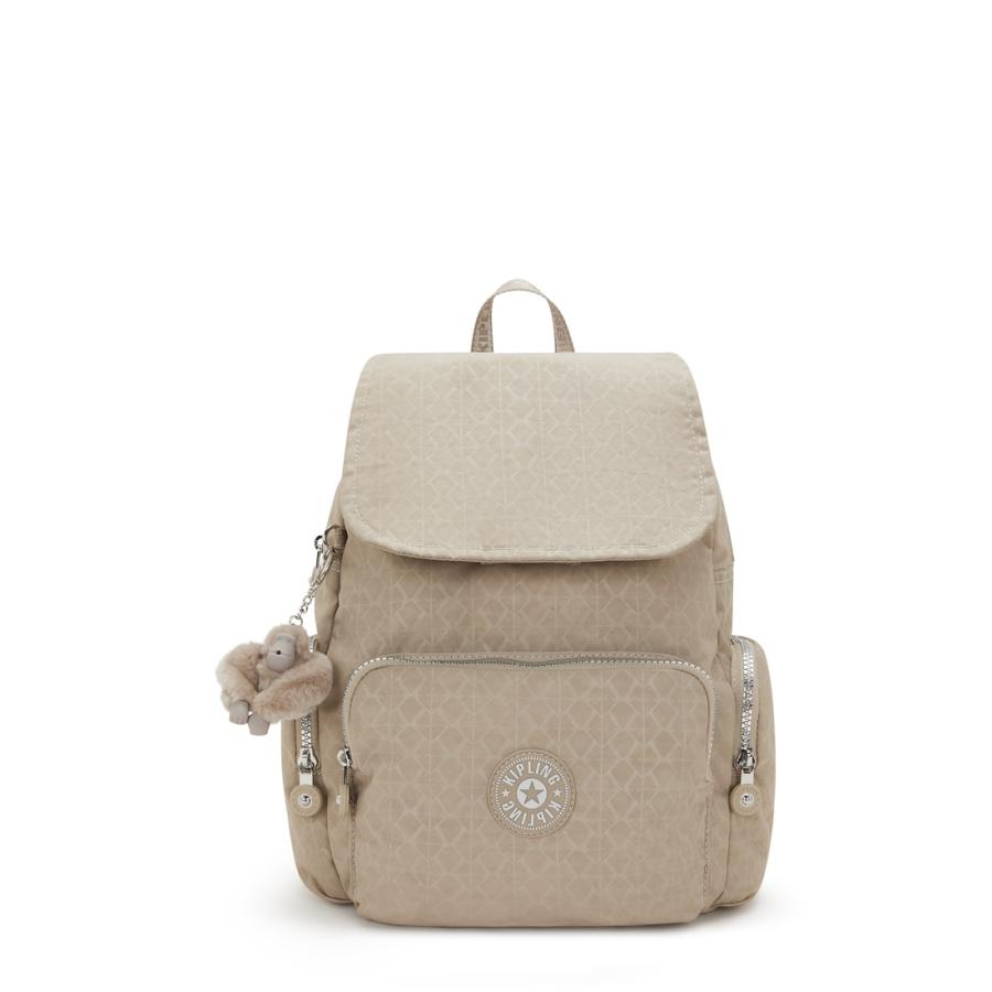 kipling（キプリング） 公式 リュック バックパック CITY ZIP S(Glorious Be Sil) シティジップエス(グロリアスベージュシルバー) KI735442N K ...