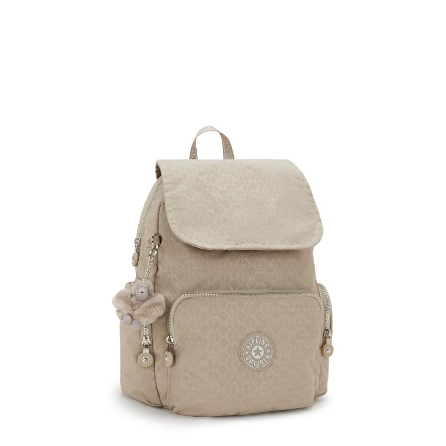 kipling（キプリング） 公式 リュック バックパック CITY ZIP S(Glorious Be Sil) シティジップエス(グロリアスベージュシルバー) KI735442N K ...