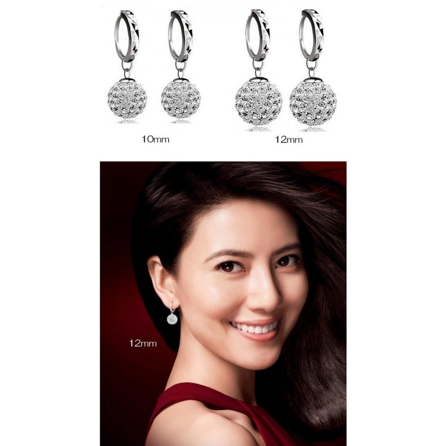 ピアス スワロフスキー 10mm 12mm ボール シルバー プラチナ仕上げ フック型 結婚式 ミラーボール シルバー925 レバーバック セール sale : キラキラプラネット - 通販 ...