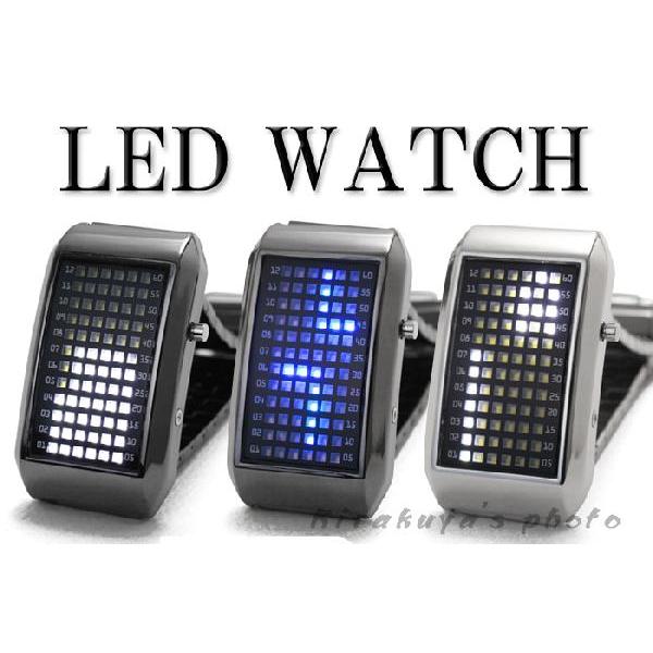 【売り切れました】 LED腕時計 LED72個の近未来デザインLEDウォッチ3種 : きらく屋 - 通販 - Yahoo!ショッピング