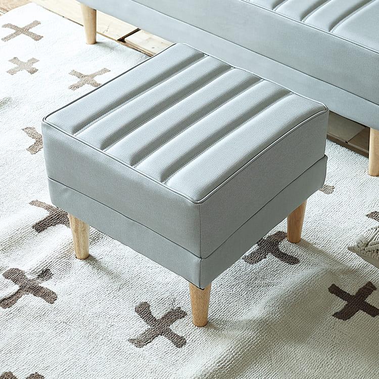 国産 オットマン DAY2(デイツー) ライトグレーカラー オットマン スツール フットスツール ソファ ソファー DAY2 日本製 グレー ...