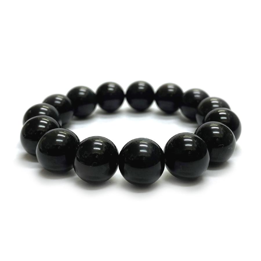 オブシディアン 黒曜石 ブレスレット 14mm玉 (17cm) 2438 天然石 パワーストーン : キラワールド - 通販 - Yahoo!ショッピング