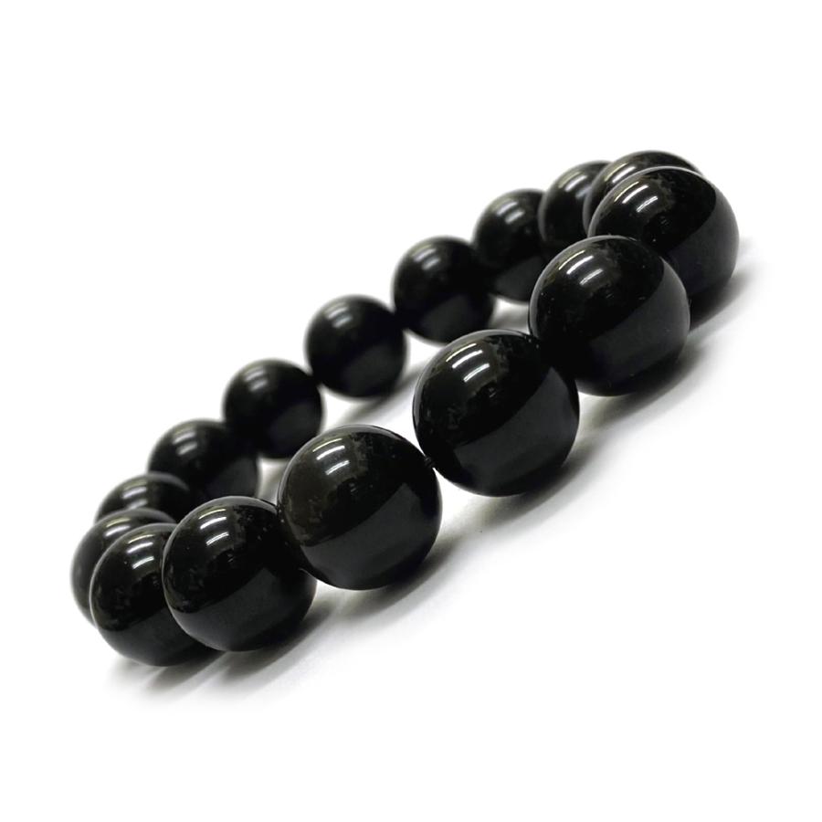 オブシディアン 黒曜石 ブレスレット 14mm玉 (17cm) 2438 天然石 パワーストーン : キラワールド - 通販 - Yahoo!ショッピング