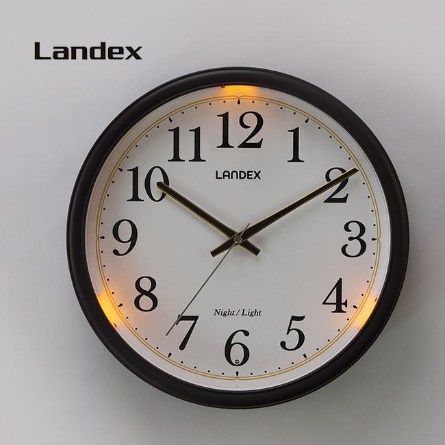 Landex ランデックス ヨクテラス(壁掛け 電波時計 アナログ 壁掛け電波時計 夜間 夜 文字盤 光る 見やすい)(壁掛け) : キレイ ...