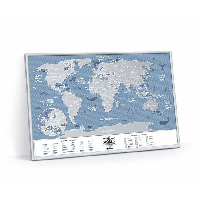 Travel Map Weekend World トラベルマップ ワールド ウィークエンド(世界地図 ポスター インテリア 壁面 装飾 ...