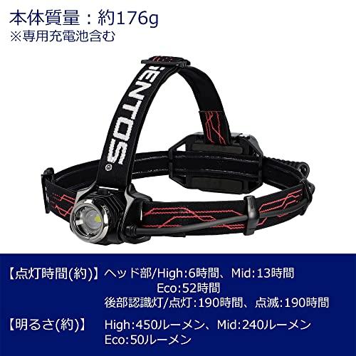 GENTOS(ジェントス) LED ヘッドライト USB充電式(専用充電池/単4電池) 強力 450ルーメン 防水 Gシリーズ GH-101RG : ルミナスエイト ヤフー店 - 通販 ...