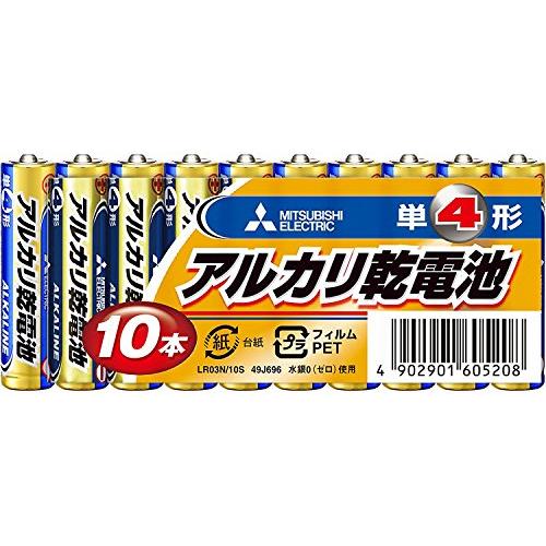 三菱（MITSUBISHI） 三菱電機 アルカリ乾電池 シュリンクパック 単4形