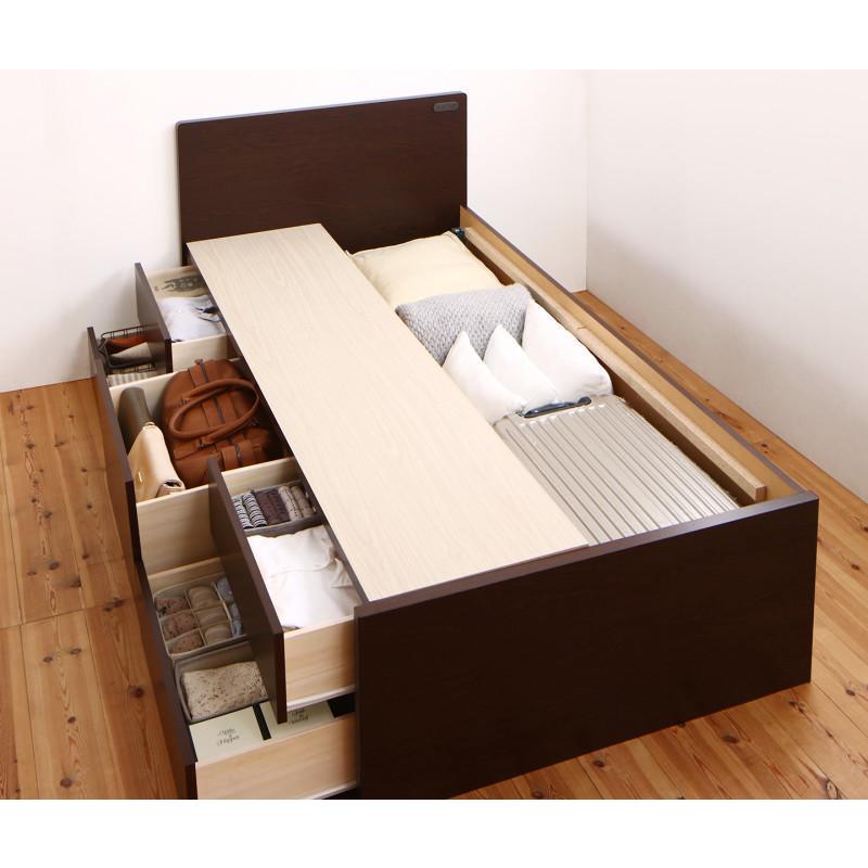 〔組立設置料込み〕国産コンパクトチェスト収納ベッド フルーメン 〔ベッドフレームのみ・マットレスなし〕 セミシングル ショート丈 ホワイト : キリーショップ ヤフー店 - 通販 ...