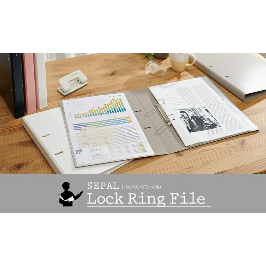 セキセイ SEPAL ロックリングファイル D型リング A4-S ライトグレー SEL-2835-61 : キリーショップ ヤフー店 - 通販 - Yahoo!ショッピング