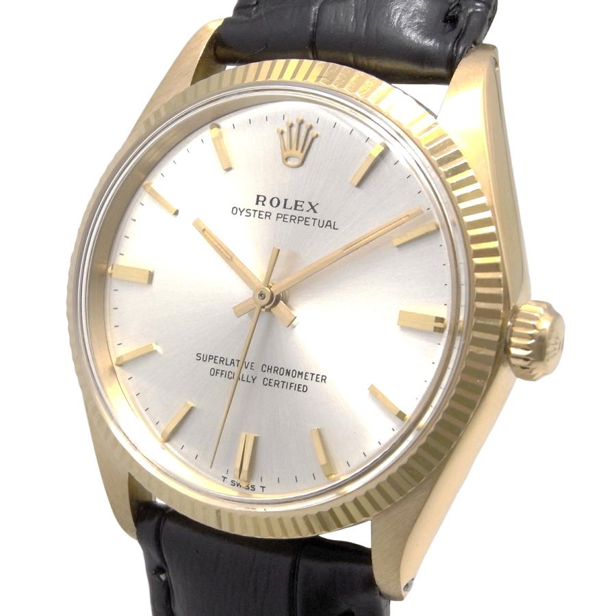 オイスター パーペチュアル ロレックス オイスターパーペチュアル K18YG 自動巻き オートマ 1005 18K 750 シャンパン文字盤 ROLEX アンティーク : BRANDSHOP ...