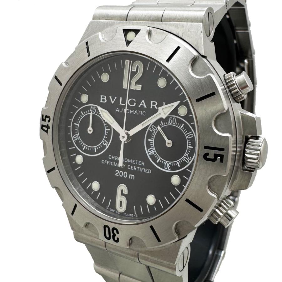 ディアゴノ ブルガリ スクーバ クロノグラフ 自動巻き オートマ クロノメーター 黒文字盤 メンズ SCB38S BVLGARI 箱 取扱説明書 保証書付 : BRANDSHOP HERIOS ...