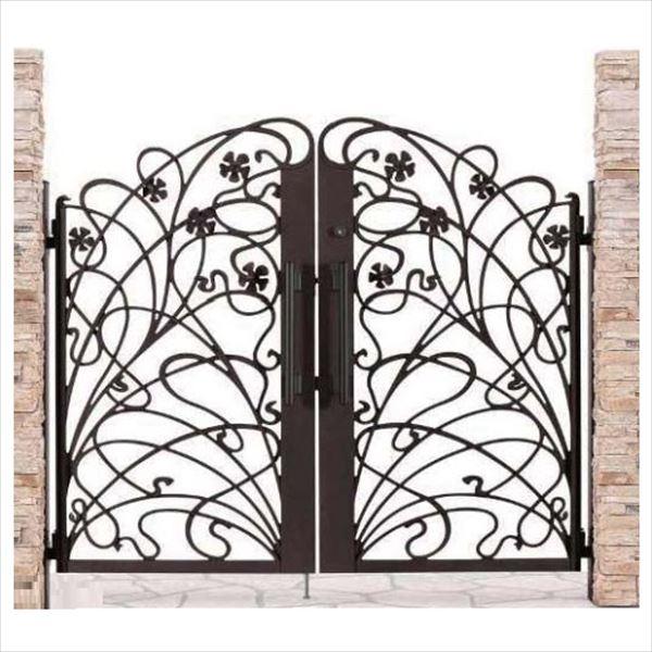 YKKAP シャローネ門扉 EA01型 両開き 門柱仕様 08-14R 2色塗装 TMC-EA01 : エクステリアのプロキロYahoo!店 - 通販 - Yahoo!ショッピング