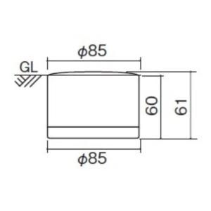 ユニソン ヘリオスグランドライト LEDブロック φ85 『エクステリア照明 ライト』 LED色:電球色 :31439802:エクステリアの ...