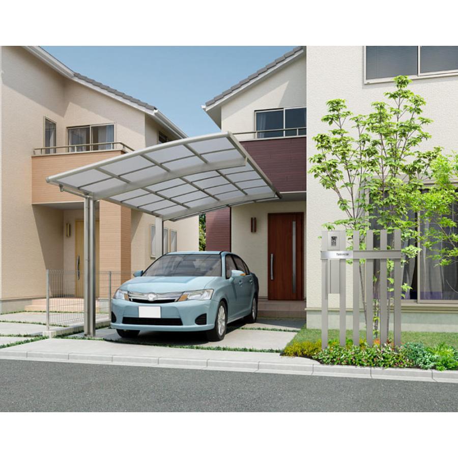 フーゴ LIXIL リクシル フーゴR 1台用 基本 30-57型 H28柱 熱線吸収ポリカーボネート屋根材使用 『 カーポート 本体のみ 駐車場 屋根 外構 DIY 』 : エクステリアの ...