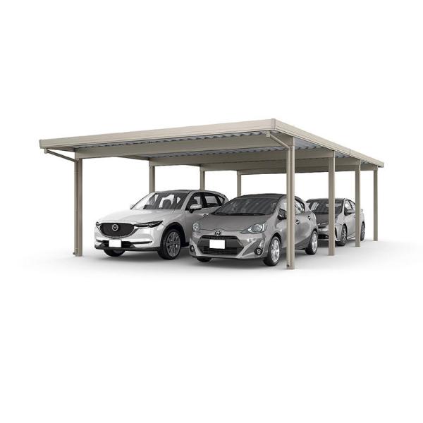 LIXIL リクシル カーポートSW 1500タイプ 4台用 縦2連棟(2台+2台) 60-55・55型 標準柱使用 遮光 単体4本柱+4本 横材無し 『 カーポート 車庫 ガレージ ...