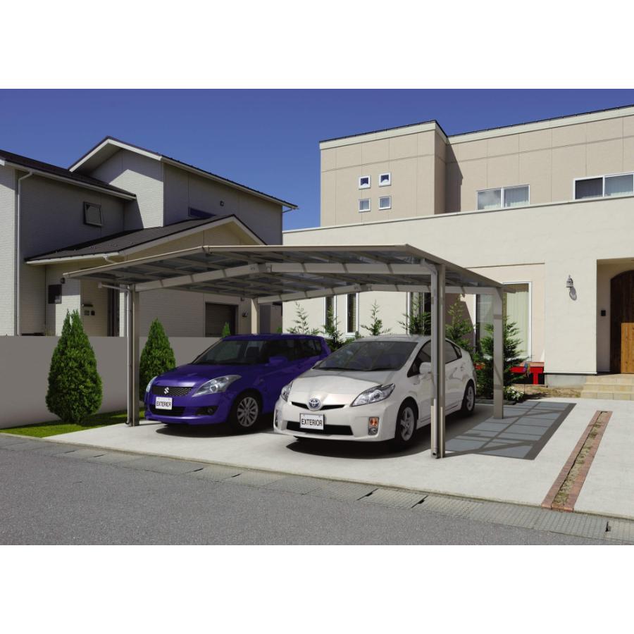 三協アルミ セルフィ 合掌 2台用 柱4本 51（24・30） H22 ポリカーボネート板 『 カーポート 本体のみ 駐車場 屋根 外構 DIY 』 : 10505001 : エクステリアの ...