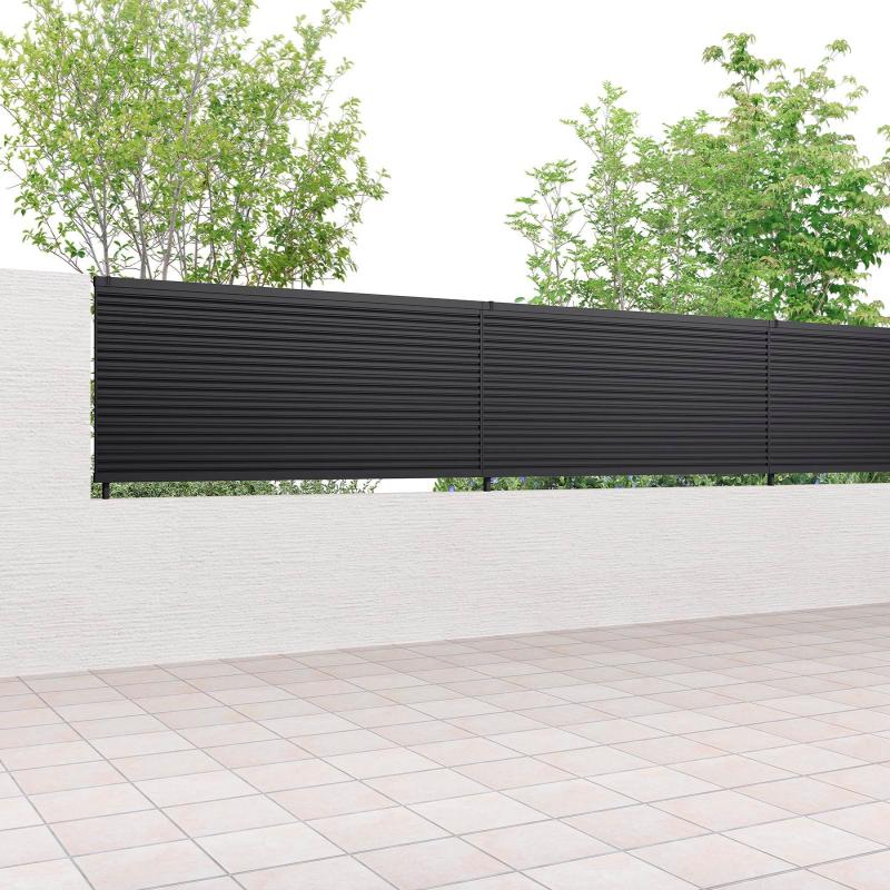 LIXIL フェンス 目隠し フェンスAB YL1型 T-12ダスクグレー H1200 高さ120cm 本体のみ 『リクシル 横 格子 屋外 アルミ : エクステリアのキロYahoo!店 ...